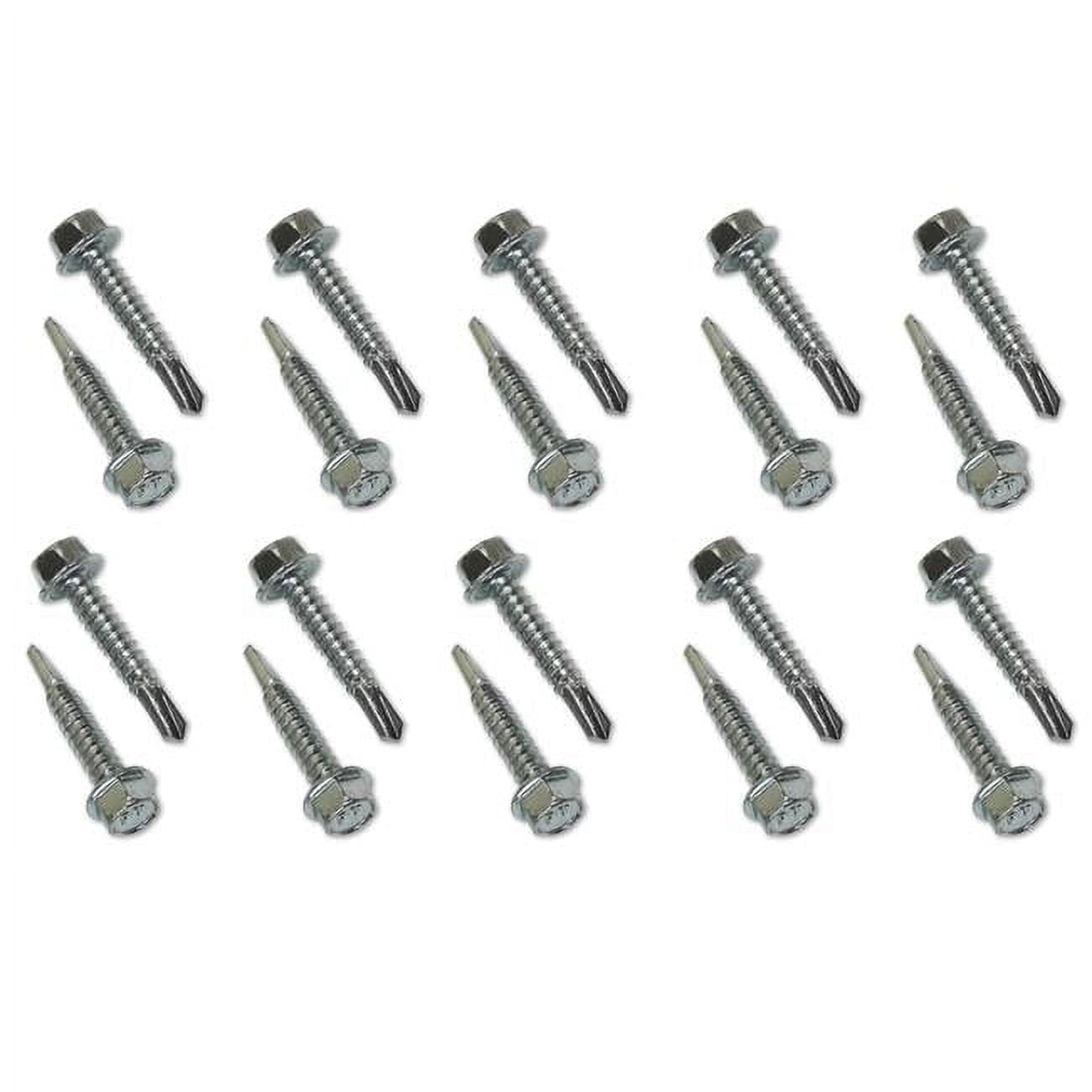 Snap-Loc E-Track Self-Drilling Screws - 1/4in. x 1 1/4in., Zinc-Plated ...