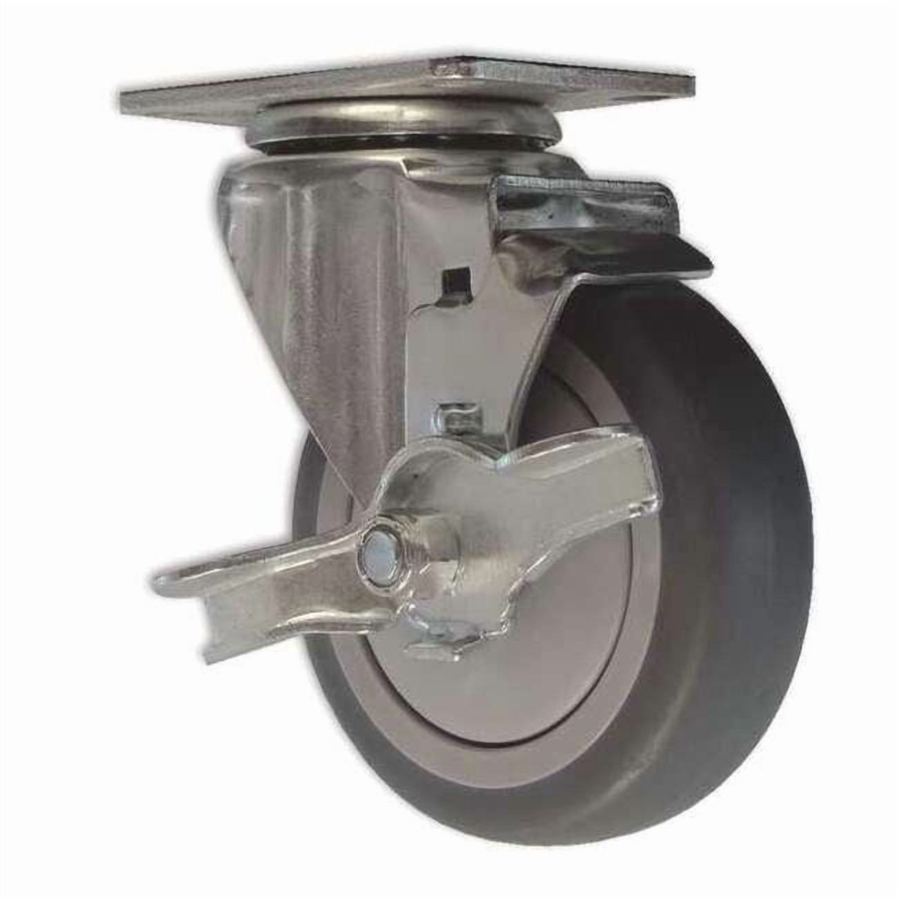 Caster 4 In.,Swivel/Brake,375 lb SLAC4SB - Walmart.com