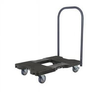 Snap-Loc All-Terrain Push Cart Dolly with 6 in. Casters- Black ...