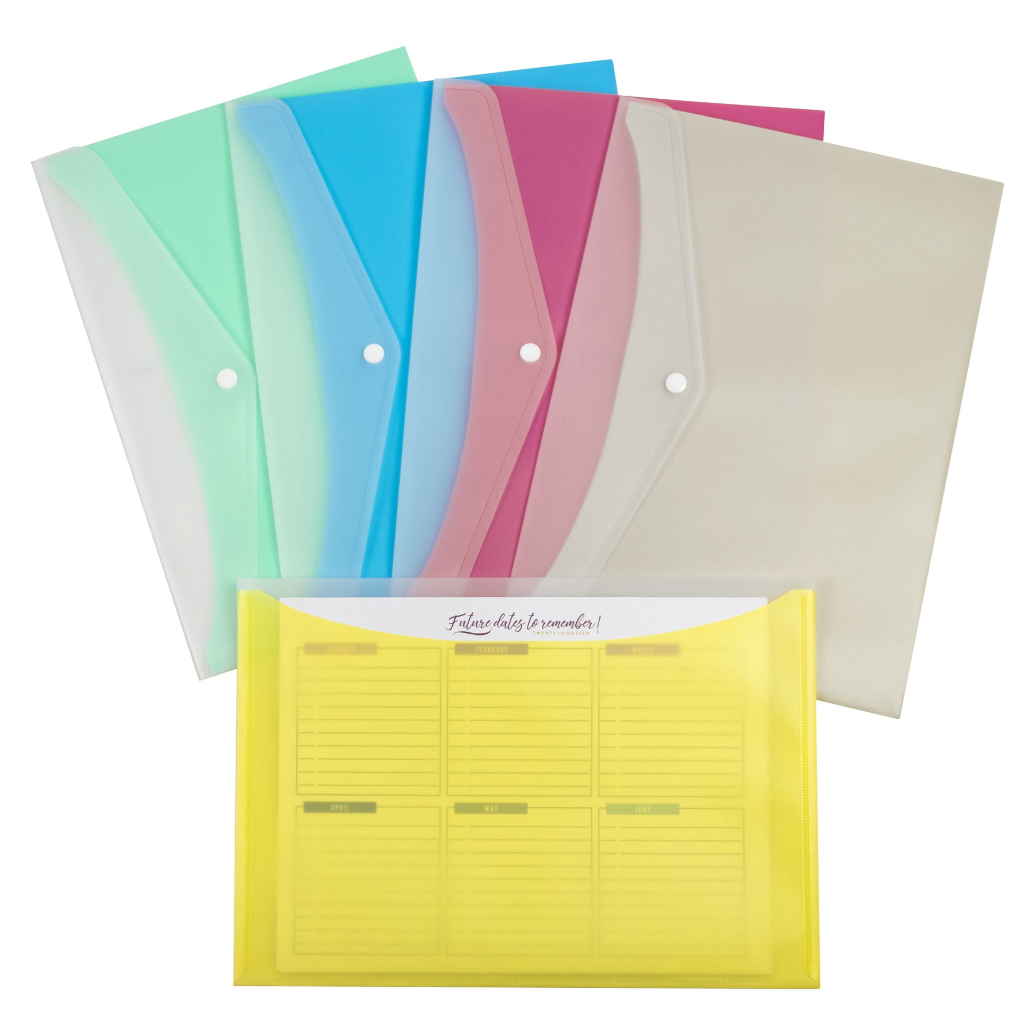 Snap 'N Go Reusable Envelope, Assorted Colors (Color May Vary) (Set of ...