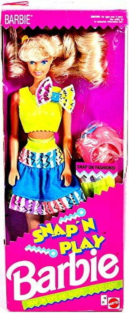 Snap N Play Barbie Doll with Snap on Tops & Skirts 1991 Mattel 3550 ...