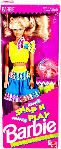 Snap 'N' Play Barbie Doll with Snap on Tops & Skirts 1991 Mattel #3550 ...