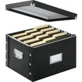 Snap-N-Store, Black Letter/Legal File Storage Box with Lid, Steel ...