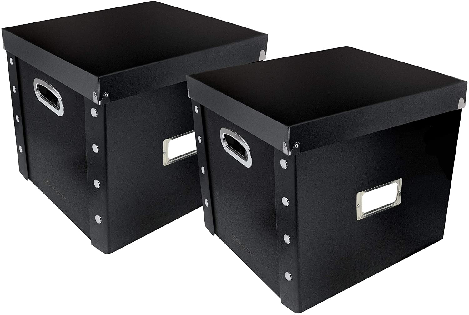 Snap-N-Store Vinyl Record Storage Box - 12" - 2 Pack - Crate Holds up ...