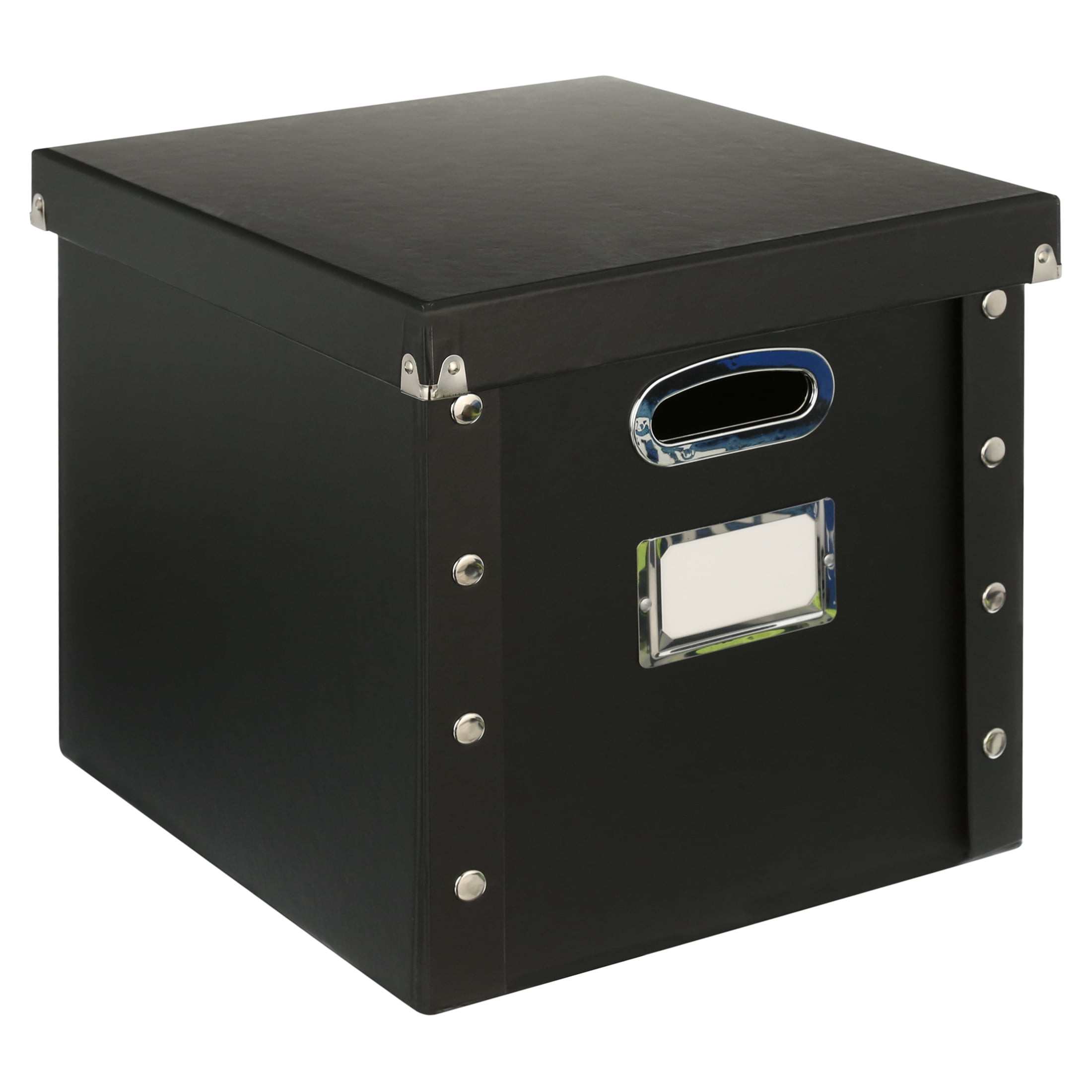 Snap-N-Store Vinyl Records Storage Box, Black, 13 Count Record Guides ...