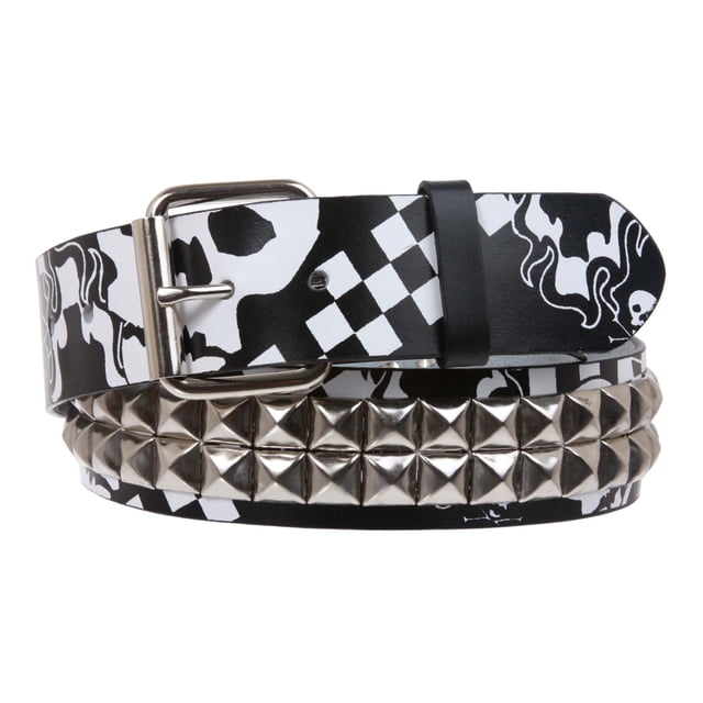 Snap On Art work Skull Cross Bone Tattoo Print Punk Rock Silver Star ...