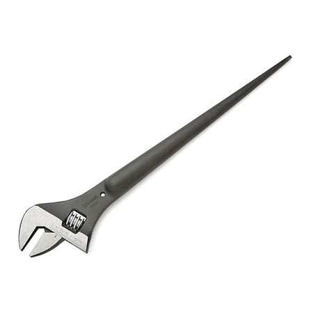 15" Adjustable Construction Wrench With Tapered Spud Handle, Black ...