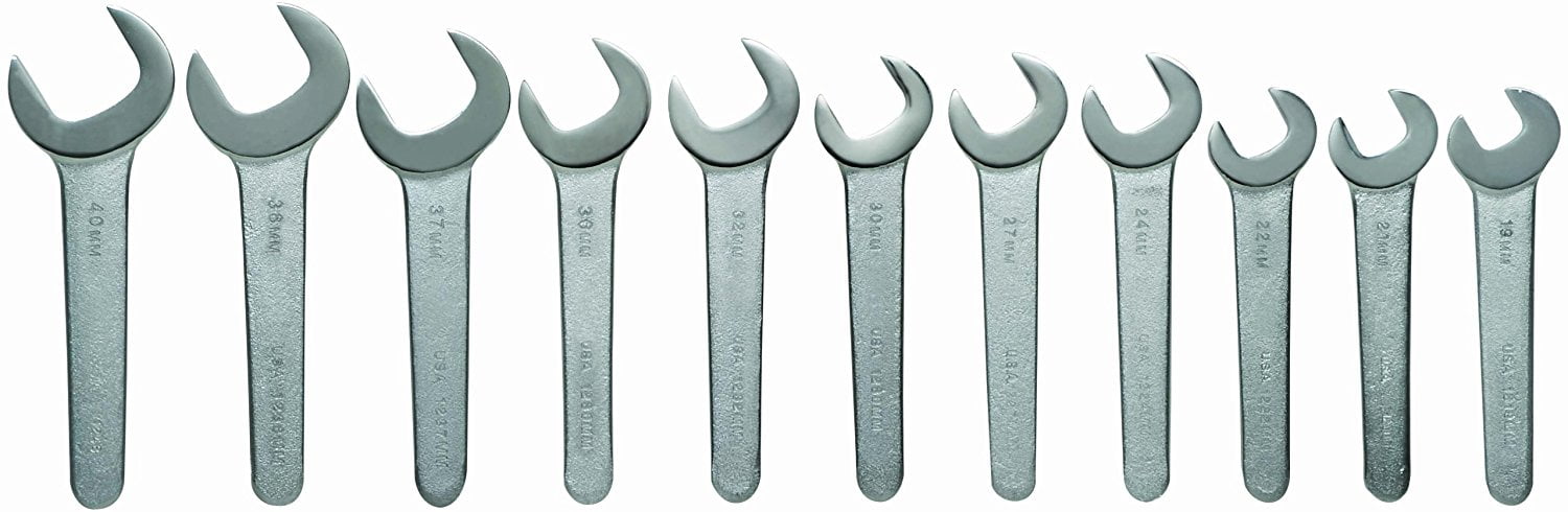 10pcs 19mm to 40mm Open End 30° Service Wrench Set In Pouch - Ultra ...