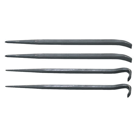 4pc Pinch Bar & Roll Bar Set, Heavy Duty Industrial Grade. Includes (1 ...