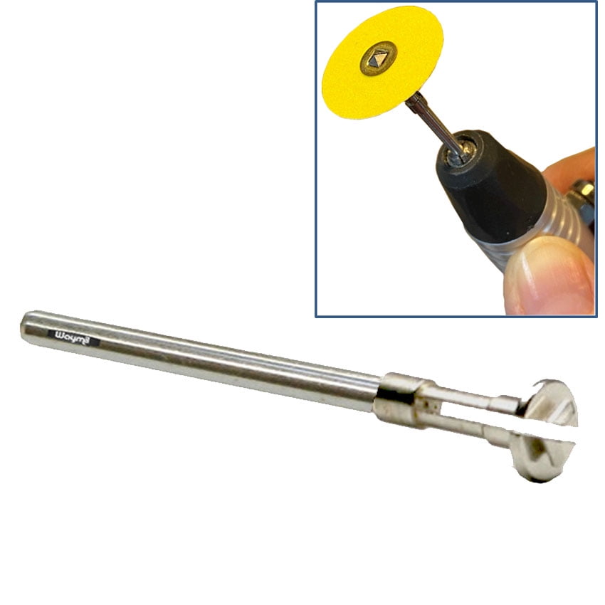 Snap On Mini Mandrel Brass Center Moores Discs Holder Steel 3/32" Shank ...