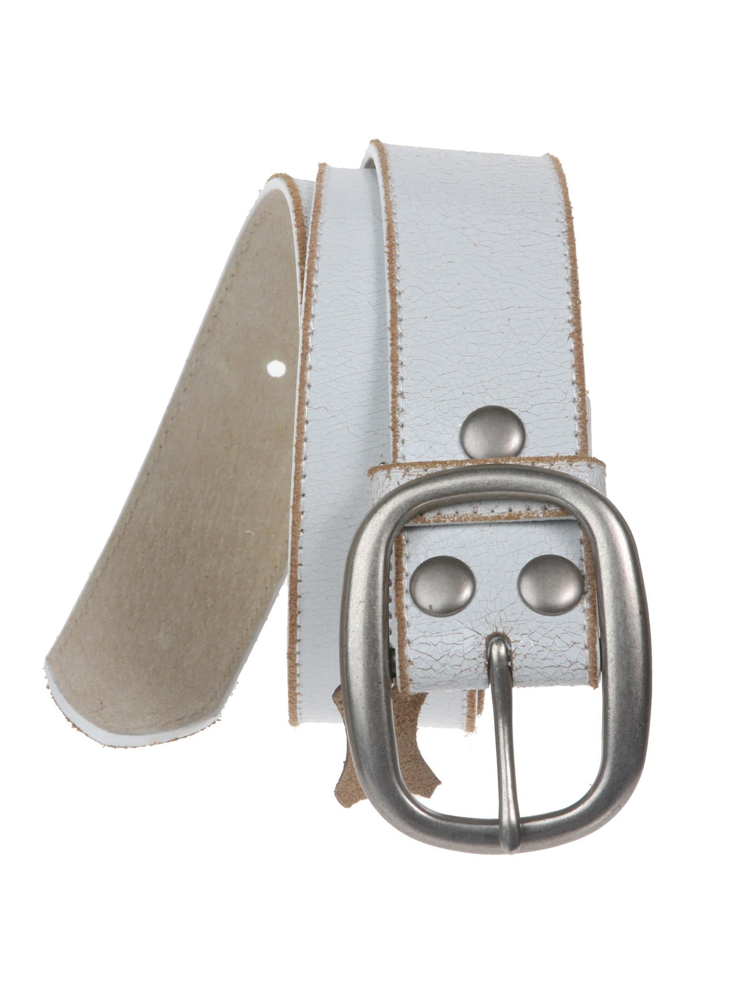 Snap On Plain Crack Print Stitching Edged Genuine Vintage Retro Leather ...