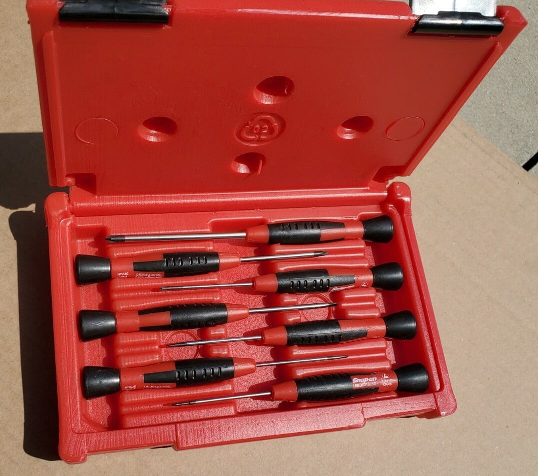 Snap On Tools 7pc Miniature Precision Screwdriver Set for Electronic ...