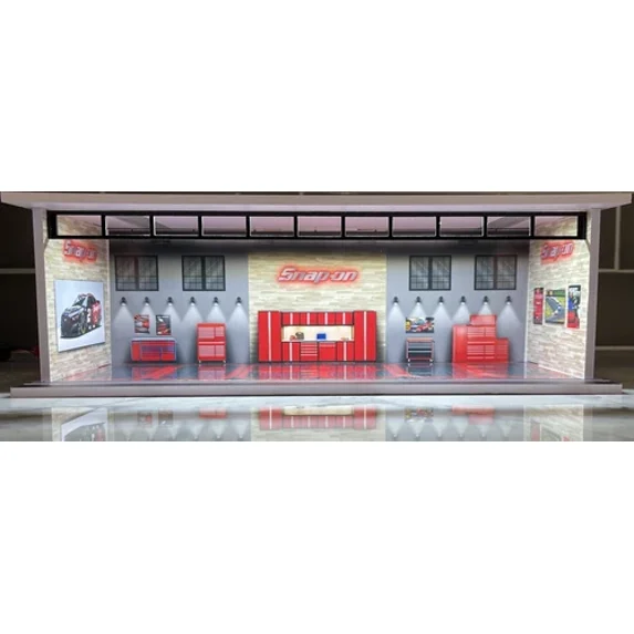 Snap On Tools Garage Theme 1:64 Model Garage Diorama LED Lighting! For ...
