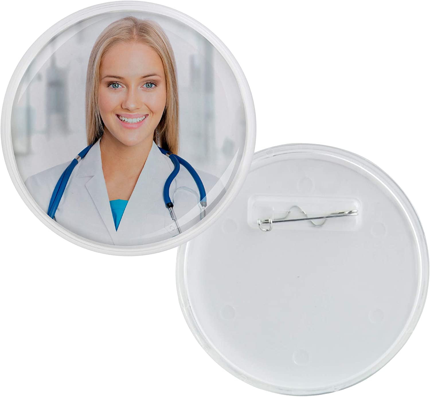 Snap Pin Back Buttons - Pack of 12 - Walmart.com