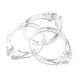 "Snap" Plastic Shower Curtain Hooks in Super Clear - Walmart.com