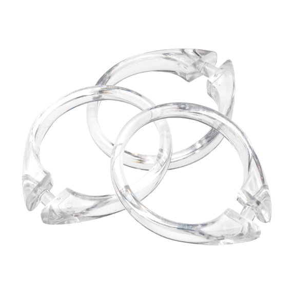 "Snap" Plastic Shower Curtain Hooks in Super Clear - Walmart.com