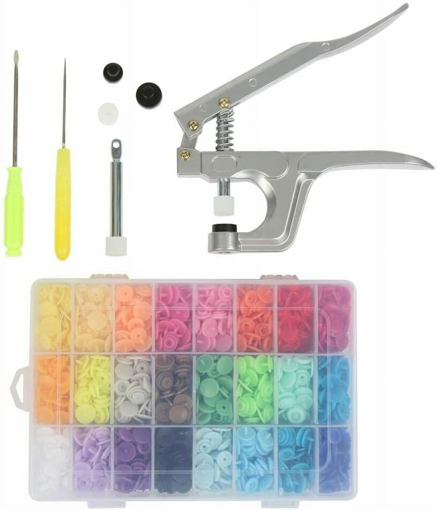 Snap Plier Set, Rainbow Colors Snaps Plastic Buttons for Embroidery ...