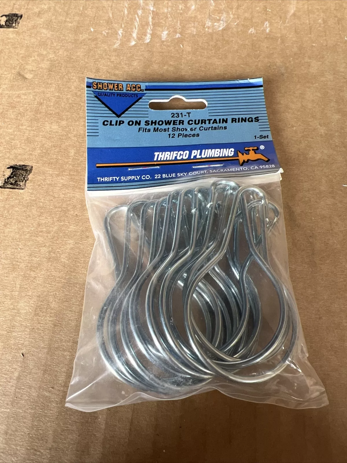 Snap Ring Closure Shower Curtain Rings Hooks -[12/Pack] -4400231 ...