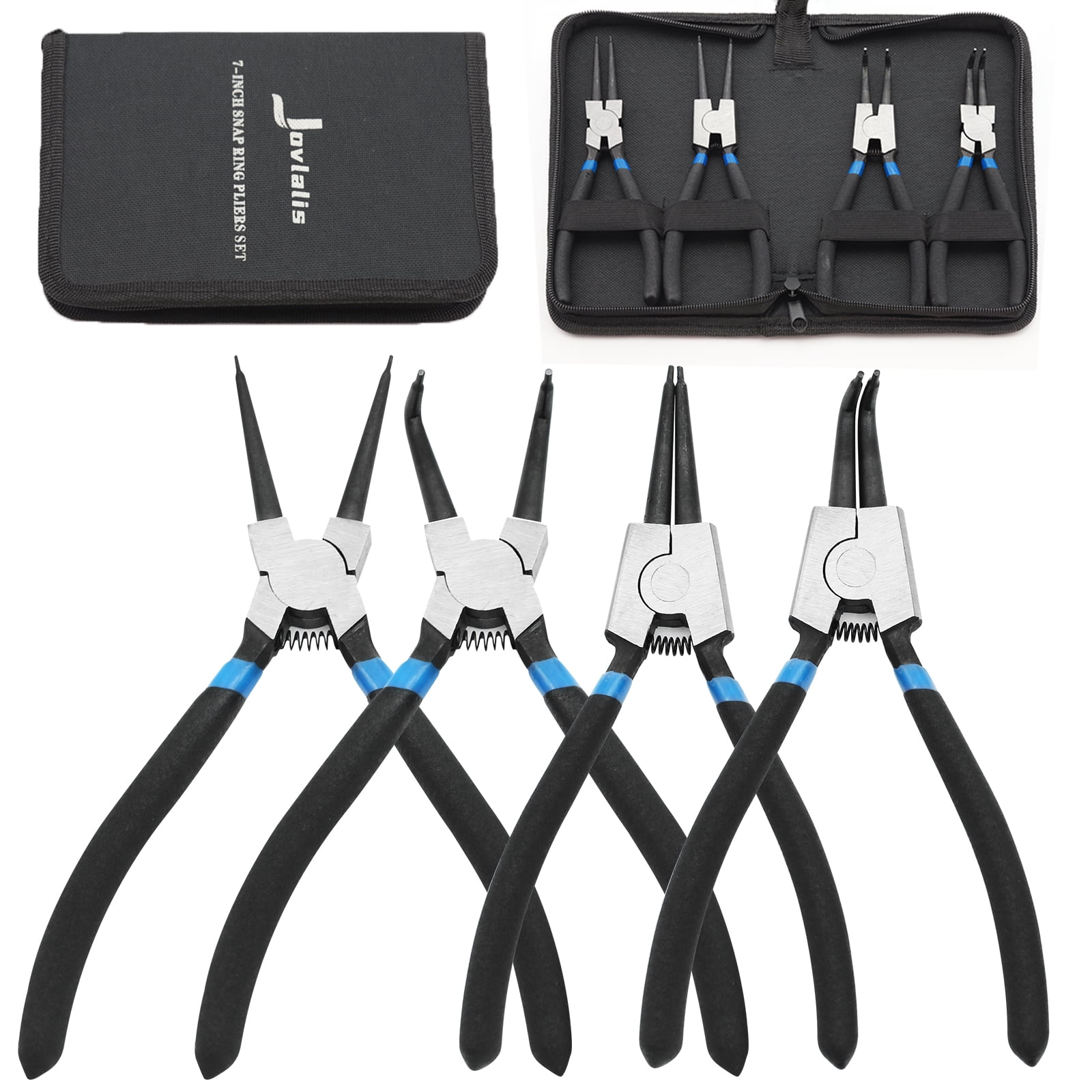 Snap Ring Pliers Set, 4 PCS 7 Inch Heavy Duty Internal & External ...