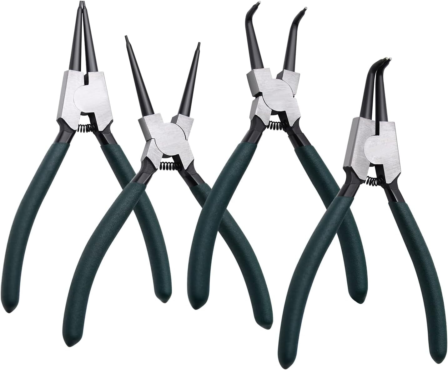 Snap Ring Pliers Set, 4pcs 7" Internal/External Circlip Pliers Kit with ...