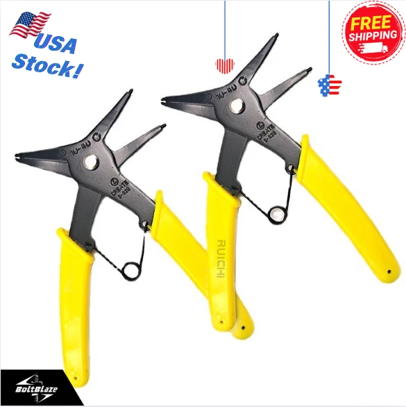 Snap Ring Pliers Set: Internal & External Circlip Tools For 10-40Mm ...