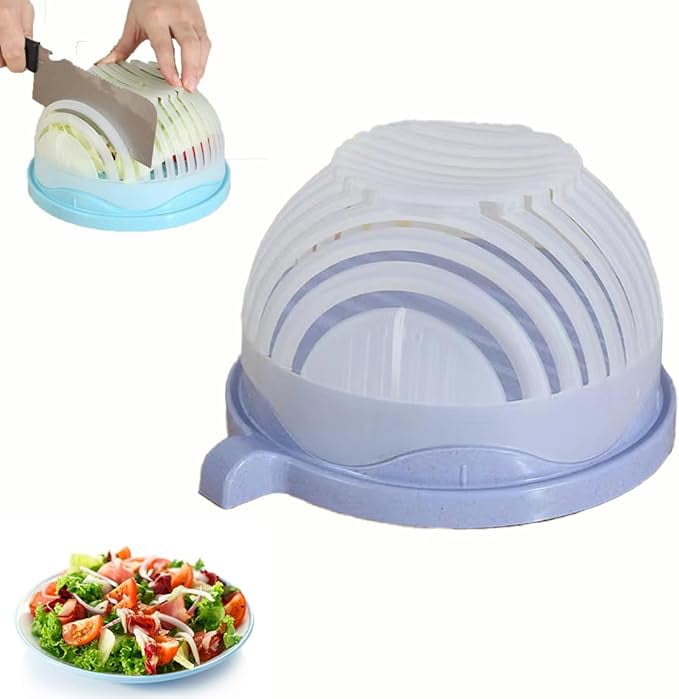 Snap Salad Cutter Bowl,Salad Chopper,Multi-Functional Fast Salad Cutter ...