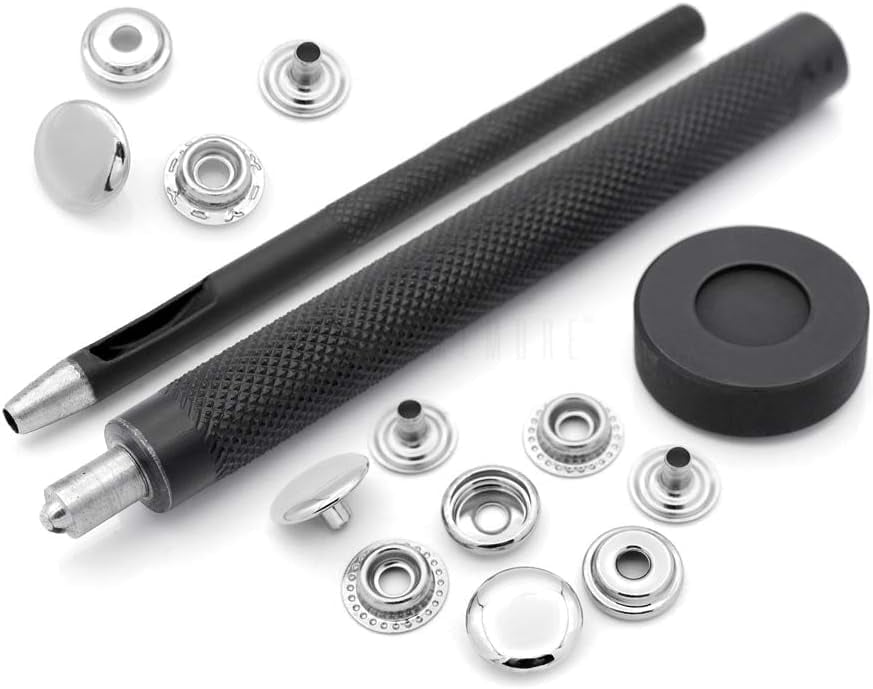 Snap Setter Fastener Kit Button Fixing Tool Ring-Socket Popper Setting ...