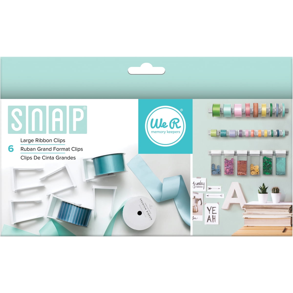 Snap Storage Ribbon Clips 6/Pkg-Large - Walmart.com