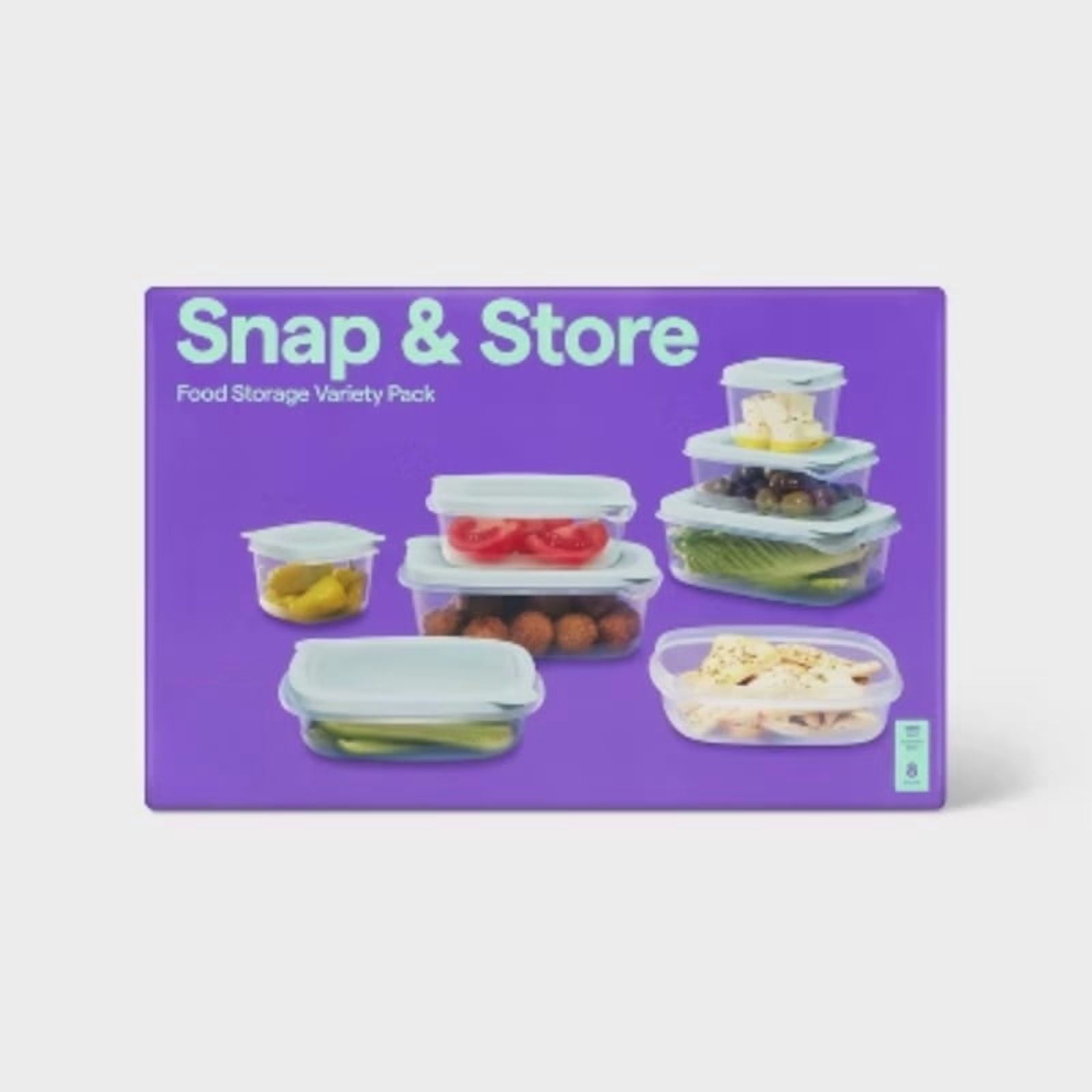 Snap & Store Variety Pack Food Storage Containers - 16pc/8ct - Walmart.com