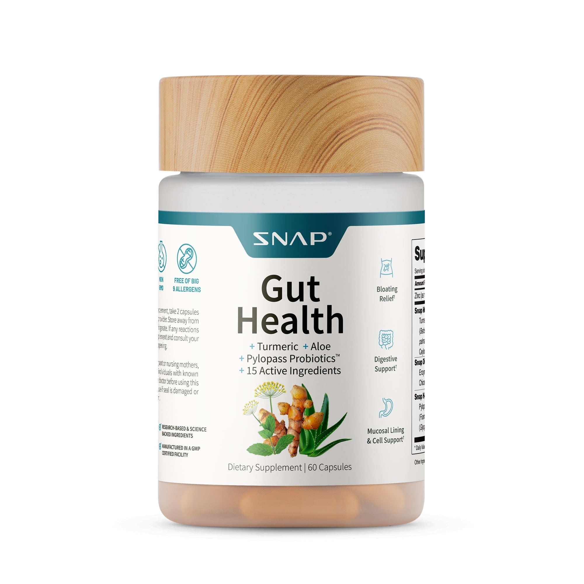 Snap Supplements Gut Health, Prebiotics and Probiotics for Digestive ...