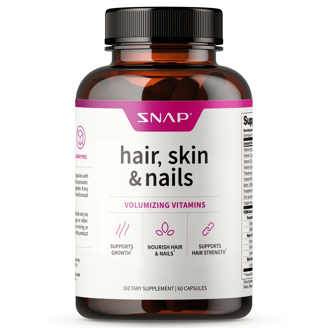 Snap Supplements Hair, Skin, and Nails Volumizing Vitamins Nourish ...