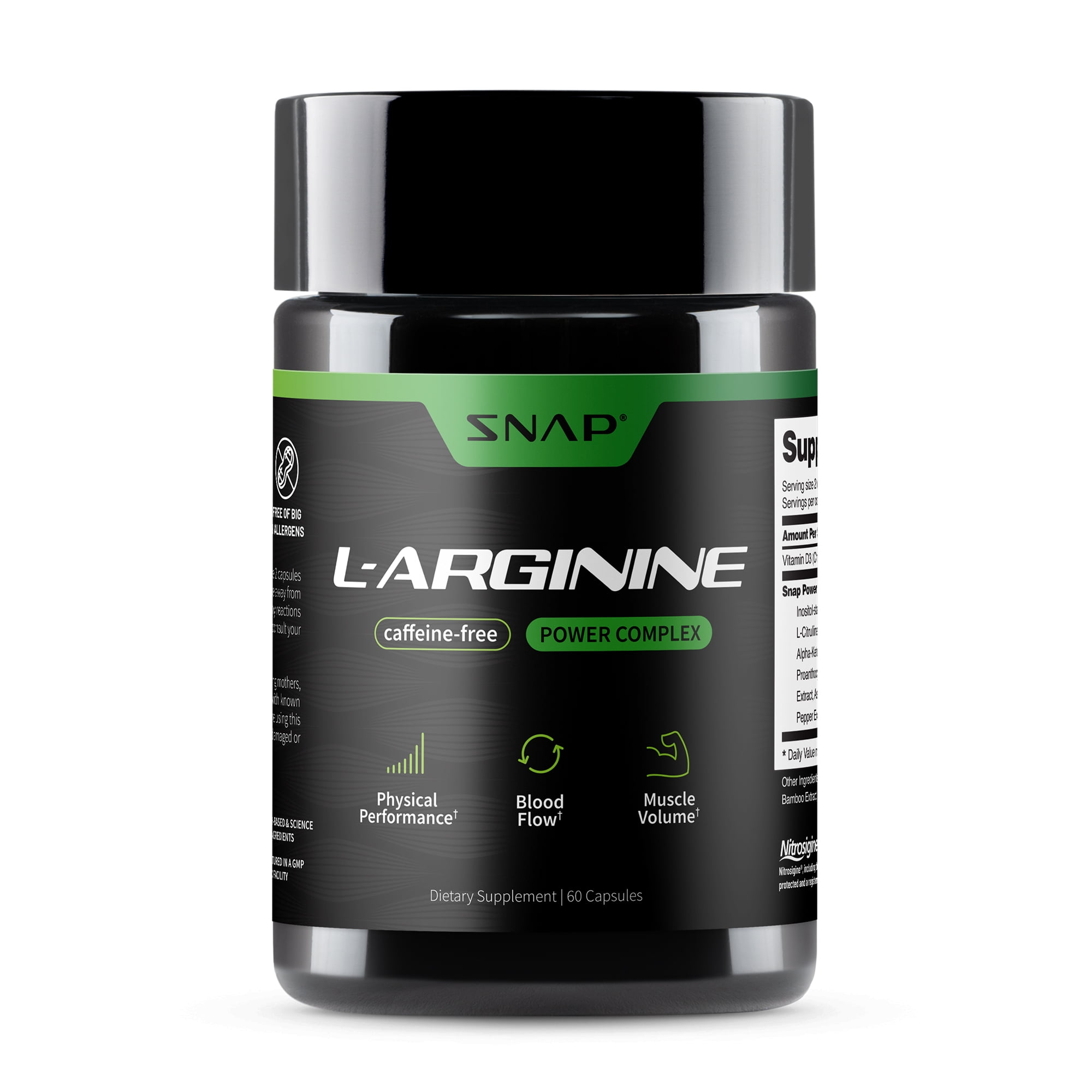 Snap Supplements L Arginine 960mg Nitric Oxide L Citrulline Powerful ...