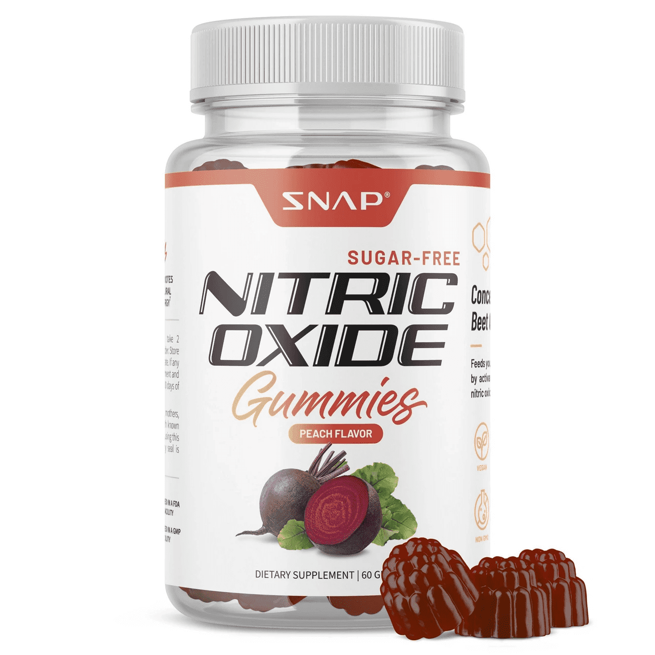 Snap Supplements Nitric Oxide Beetroot Gummies for Heart Health ...