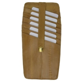 Snap Two Sided Eel Skin Leather Credit Card Holder E 531 - Walmart.com