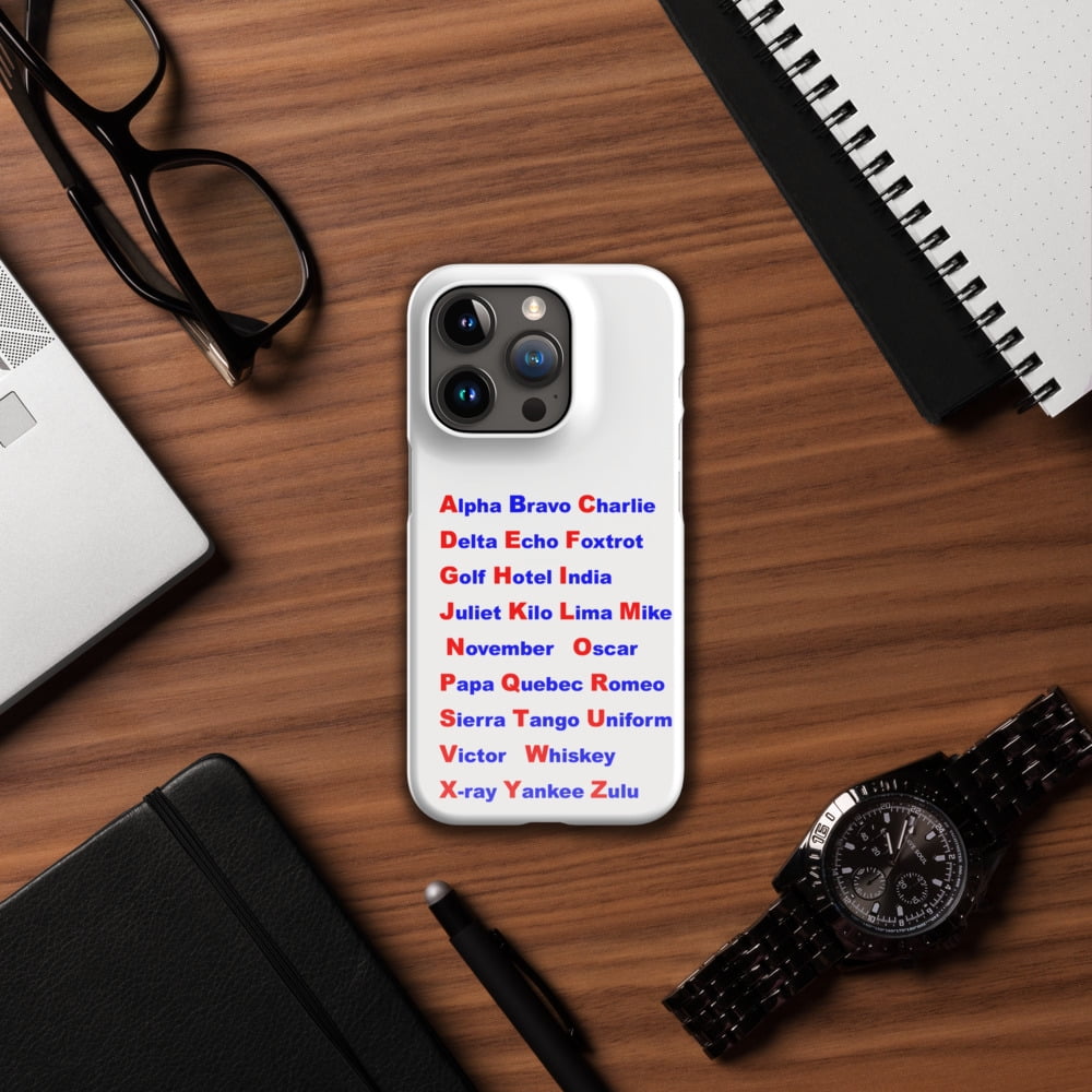 Snap case for iPhone® NATO Phonetic alphabet (iPhone 15 Pro) - Walmart.com
