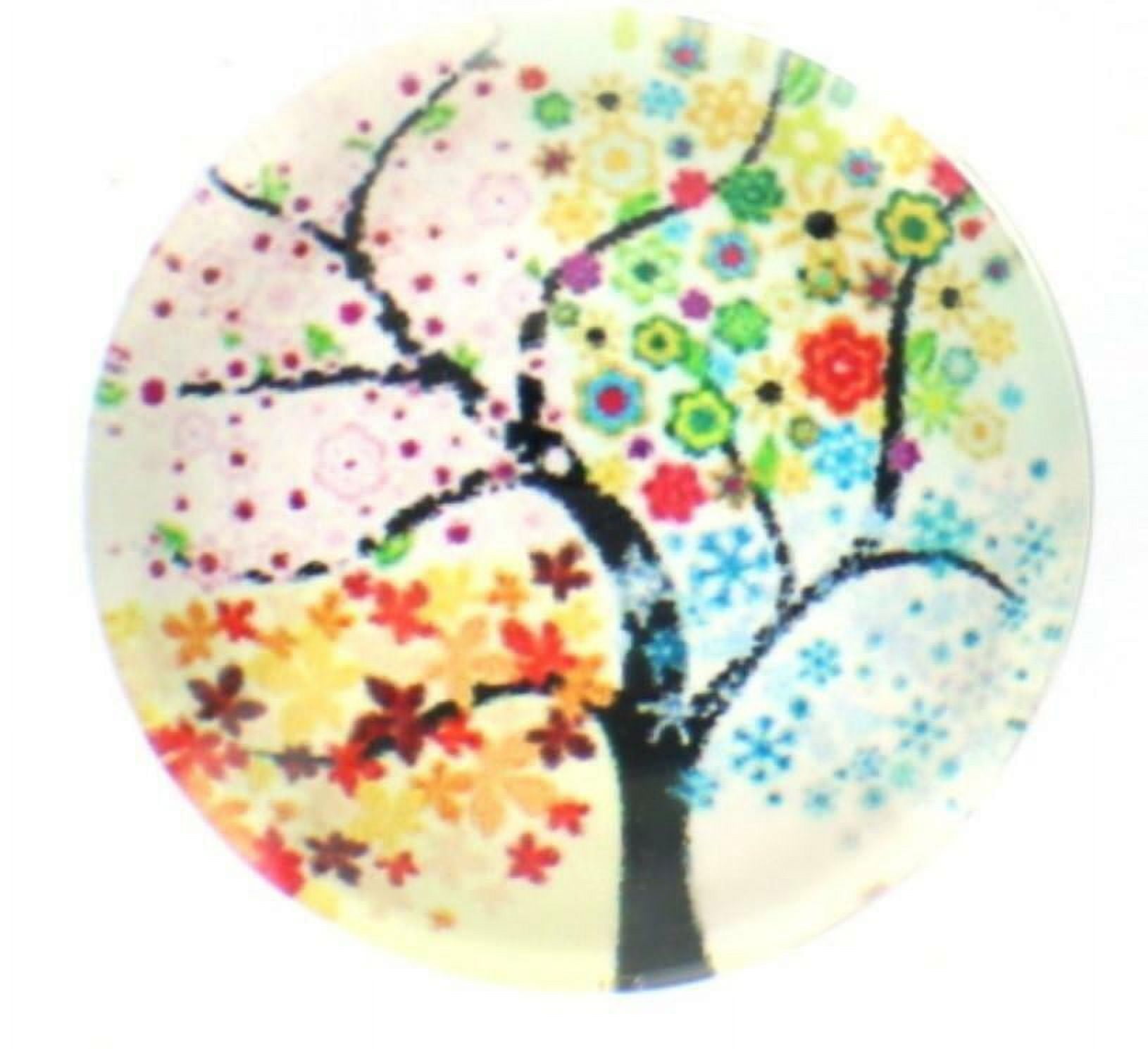 Snap glass tree of life blossom button charms Interchangable Jewelry ...