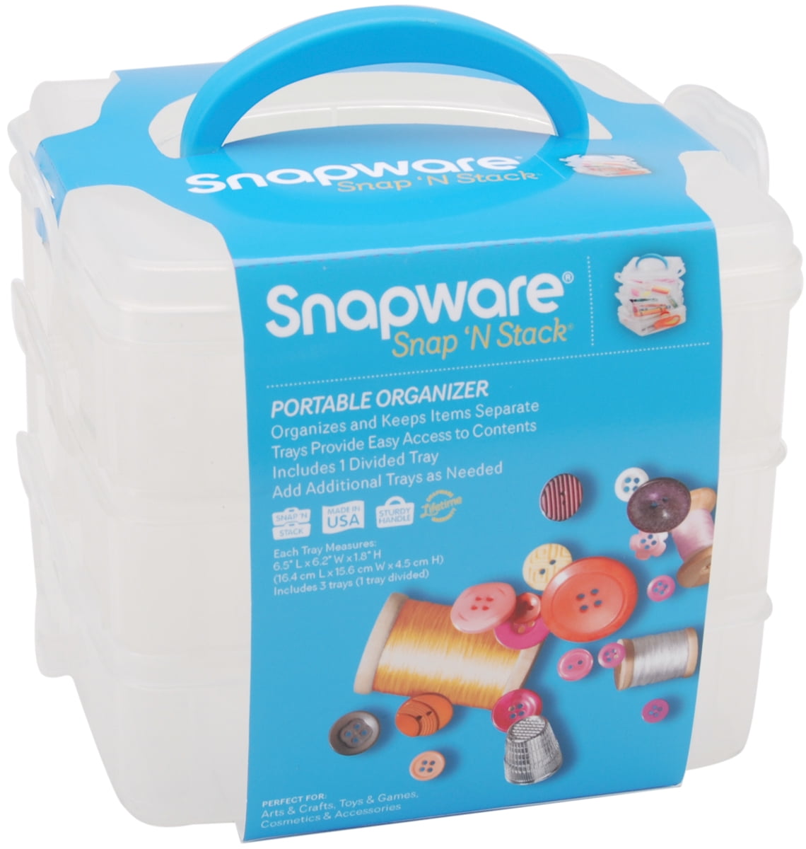 Snapware Snap N Stack 5.3 in. H x 6.7 in. W x 6.0 in. D Stackable ...