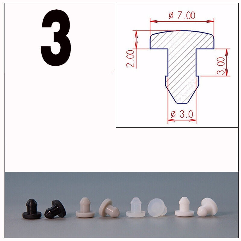 Snap-on Hole Plug Silicone Rubber Blanking End Cap Caps Seal Stopper 2 ...