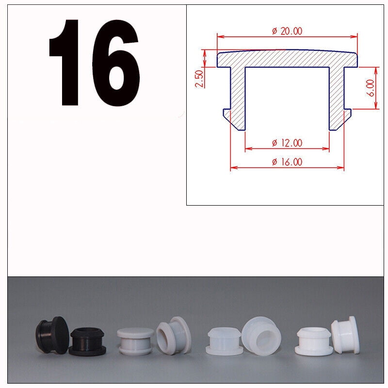 Snap-on Hole Plug Silicone Rubber Blanking End Cap Caps Seal Stopper 2 ...