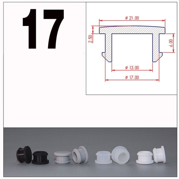 Snap-on Hole Plug Silicone Rubber Blanking End Cap Caps Seal Stopper 2 ...
