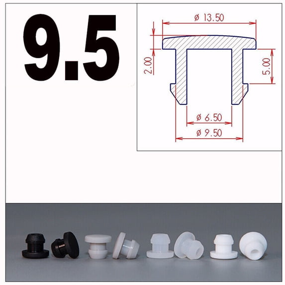Snap-on Hole Plug Silicone Rubber Blanking End Cap Caps Seal Stopper 2 ...