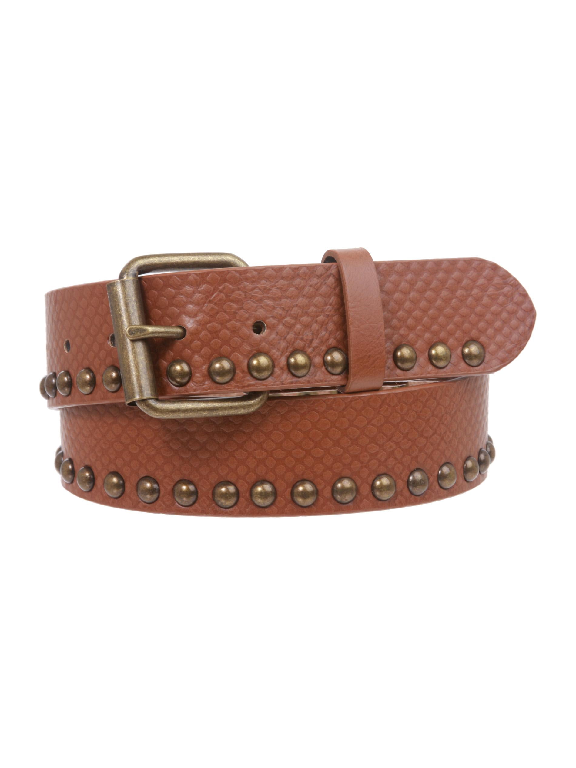 Snap on Snake Print Metal Circle Studded Leather Belt - Walmart.com
