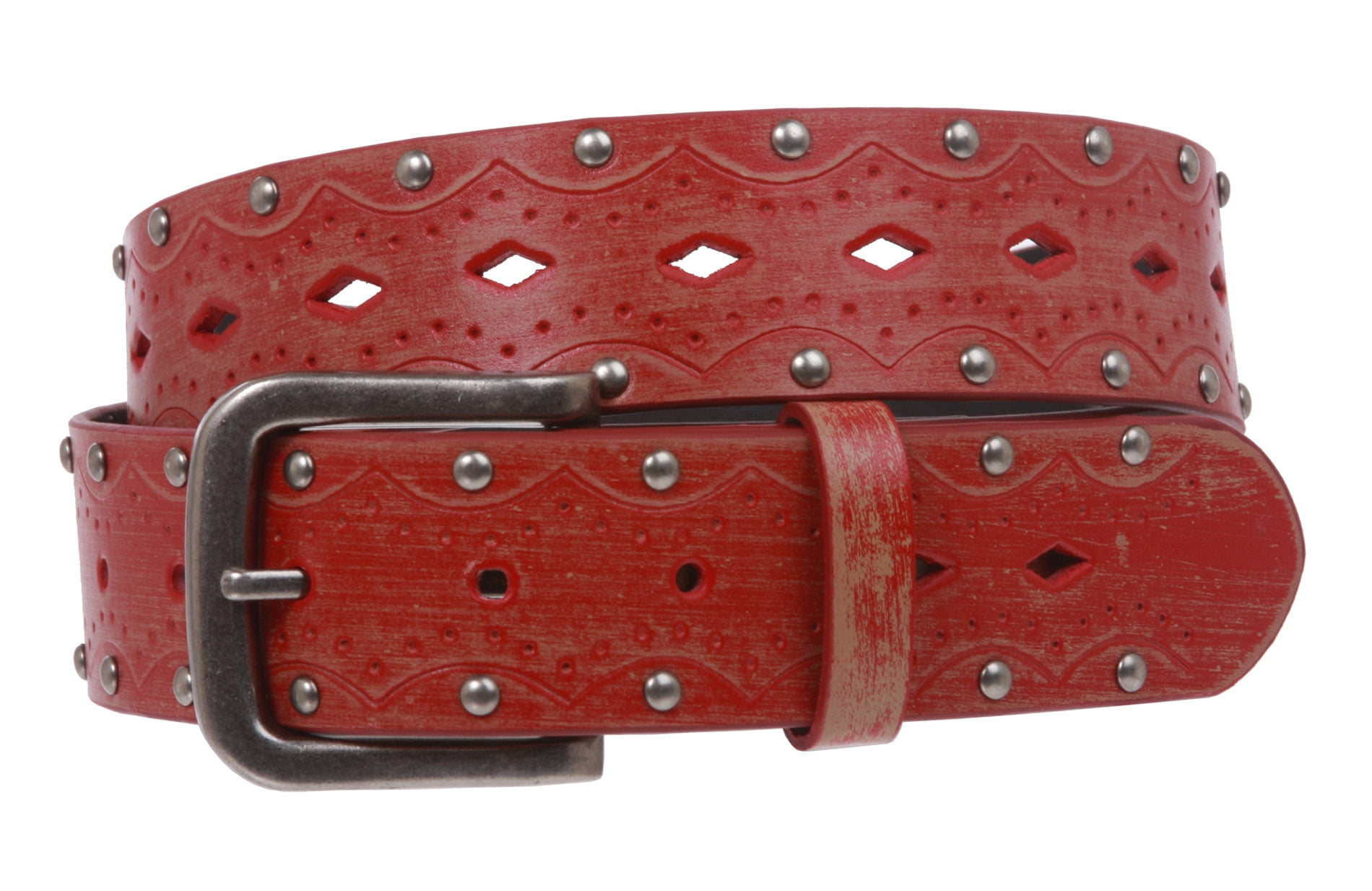 Snap on Studded Vintage Embossed Jean belt - Walmart.com