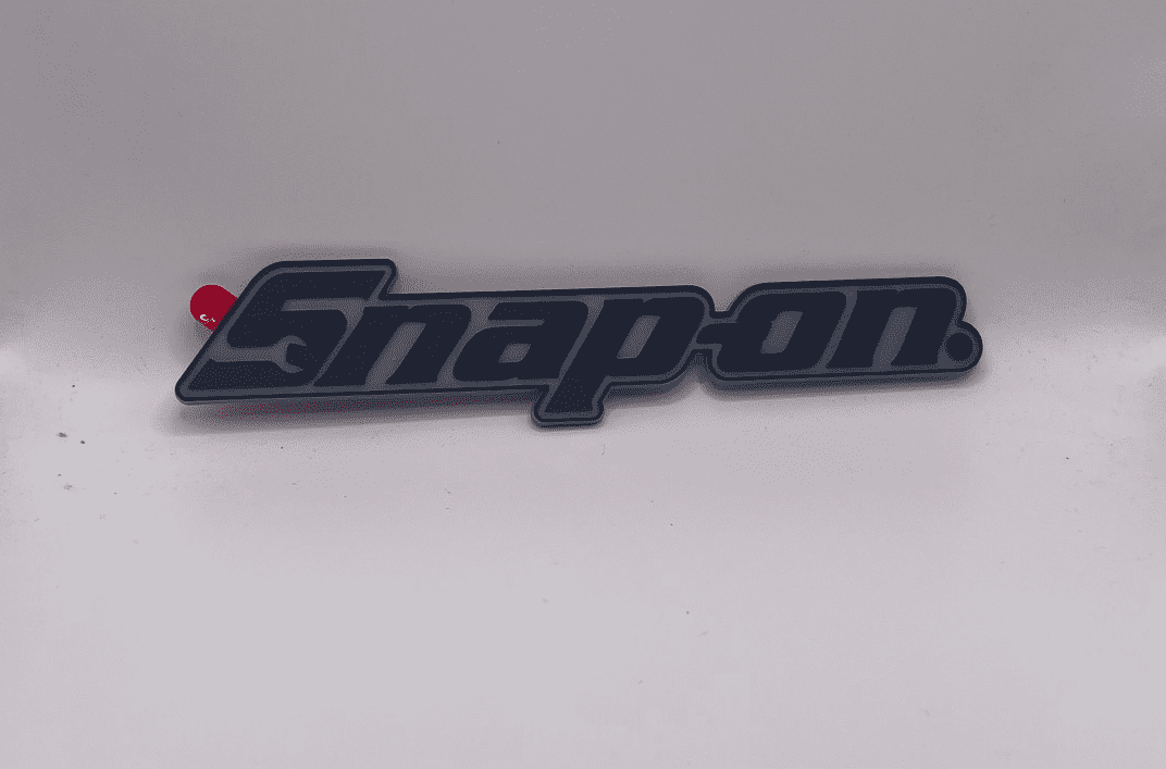 Snap-on Tools 8" Long Matte Black Raised Emblem for Tool Box with Grey ...