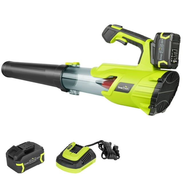 SnapFresh 20V Cordless Leaf Blower Brushless 120MPH 550CFM w/ 7+1 Speed ...