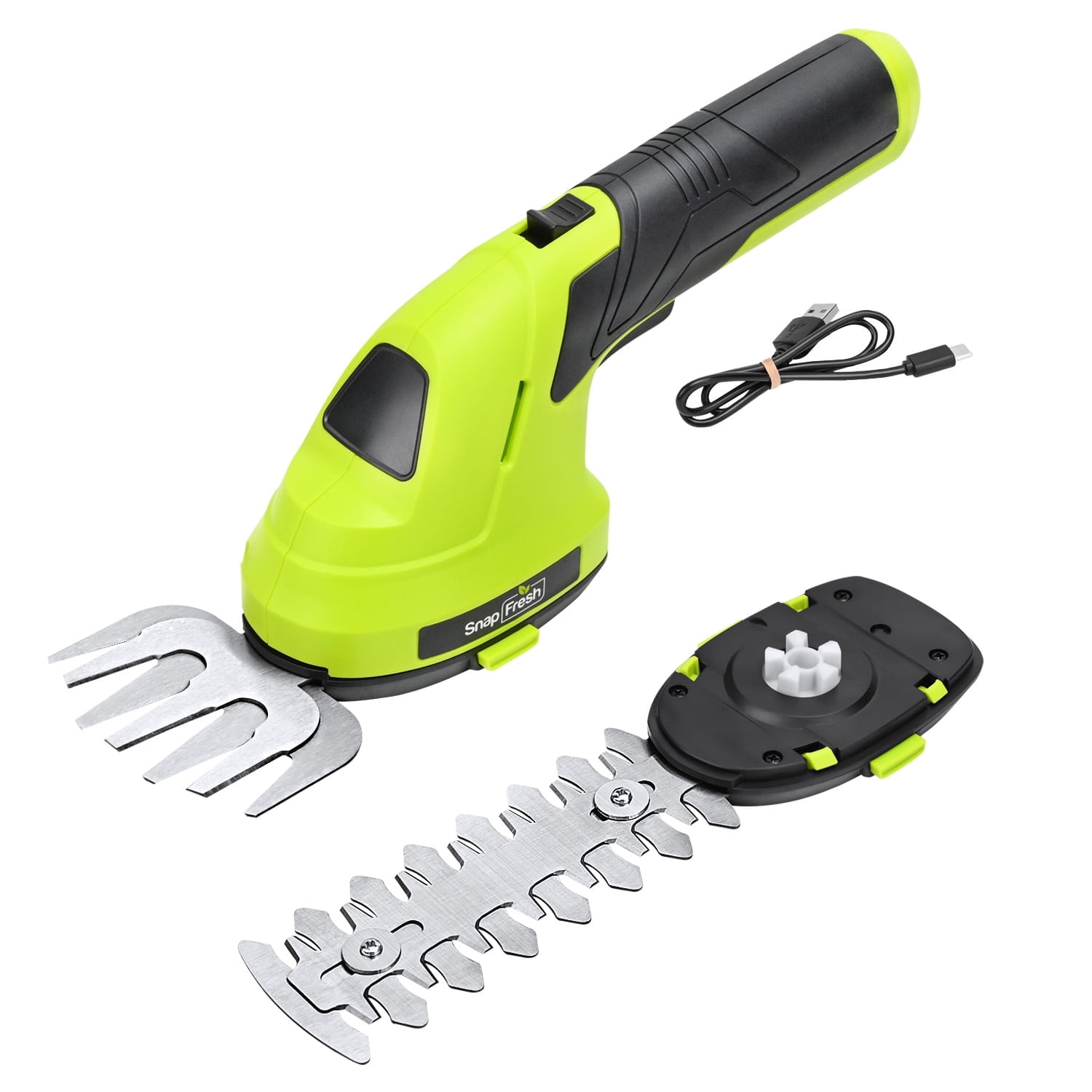 SnapFresh Hedge Trimmer Cordless Grass Shear, 2 in 1 Electric Grass Trimmer and Hedge Shears ...