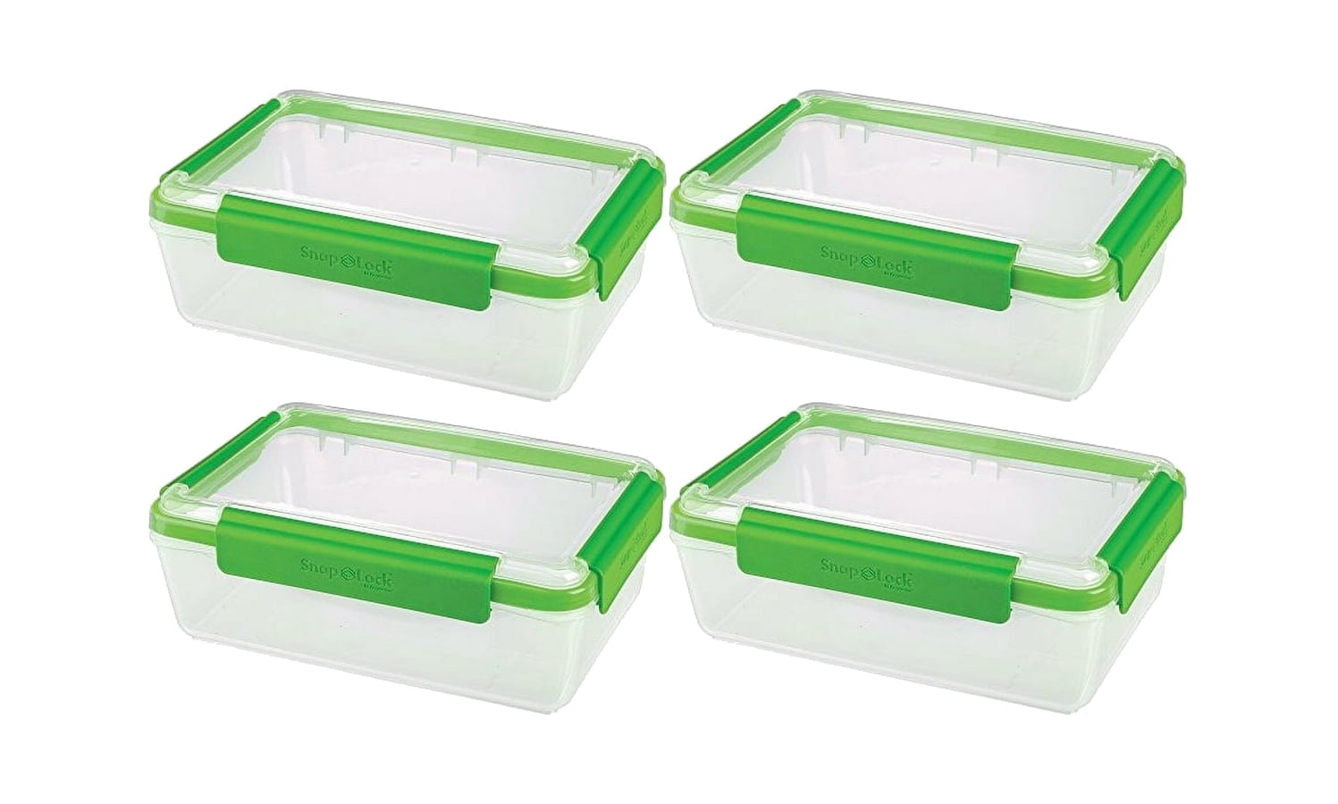 SnapLock by Progressive 12-Cup Food Storage Container, Green, 4 Pack ...