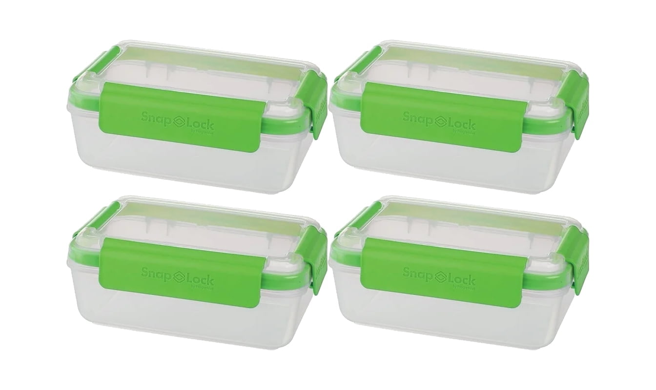 SnapLock by Progressive 4-Cup Food Storage Container, Green, 4 Pack ...