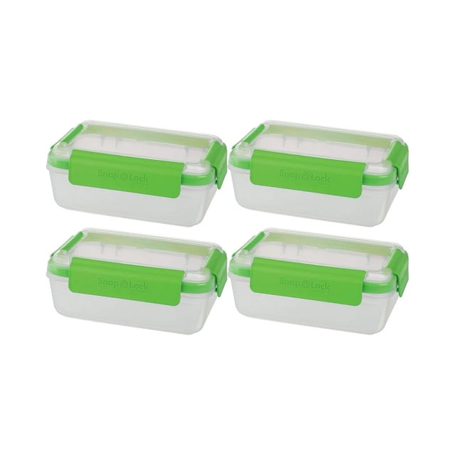 SnapLock by Progressive 4-Cup Food Storage Container, Green, 4 Pack ...
