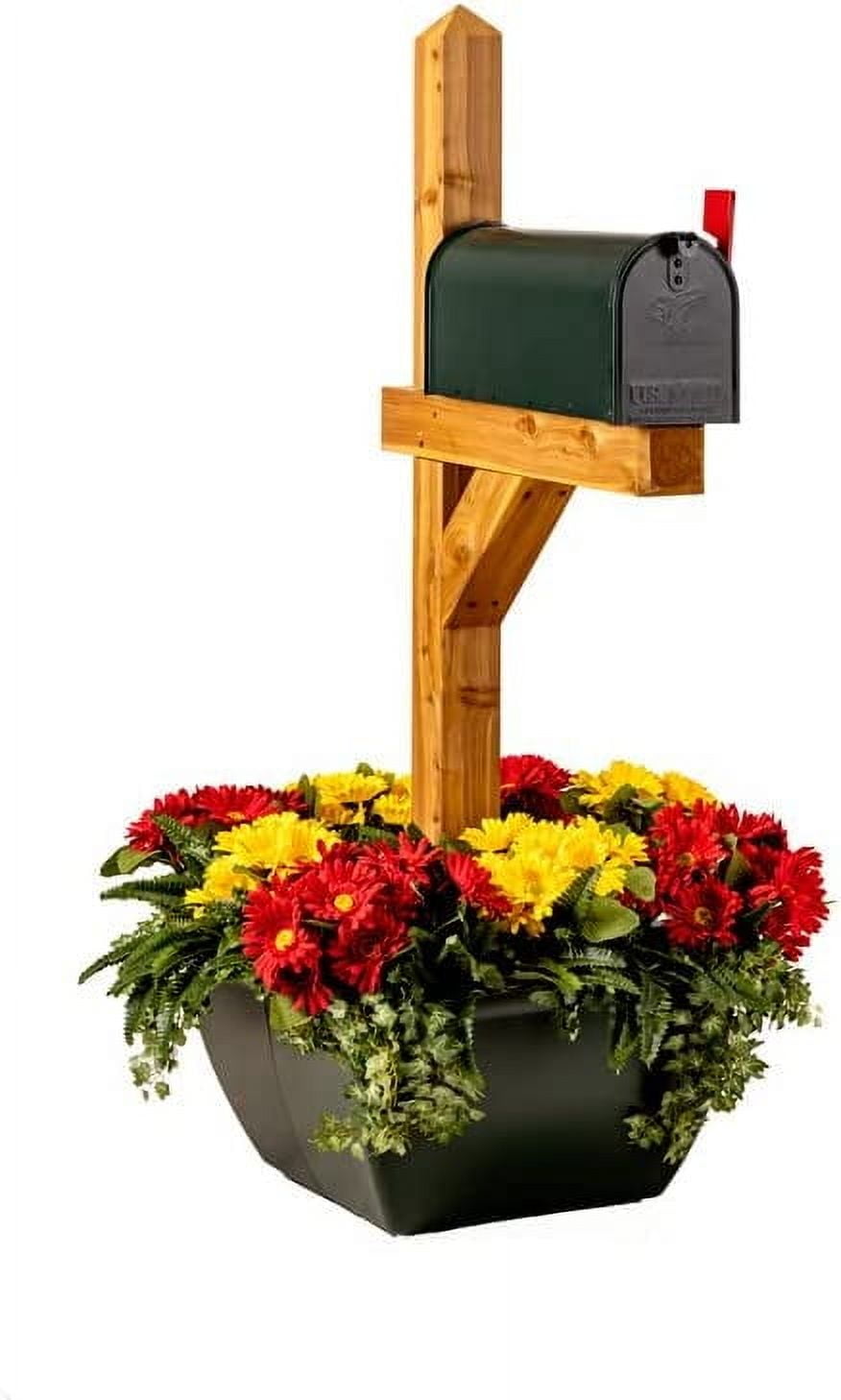 SnapPot Outdoor Patio Mailbox Planter Box - Extra Large Resin Flower ...